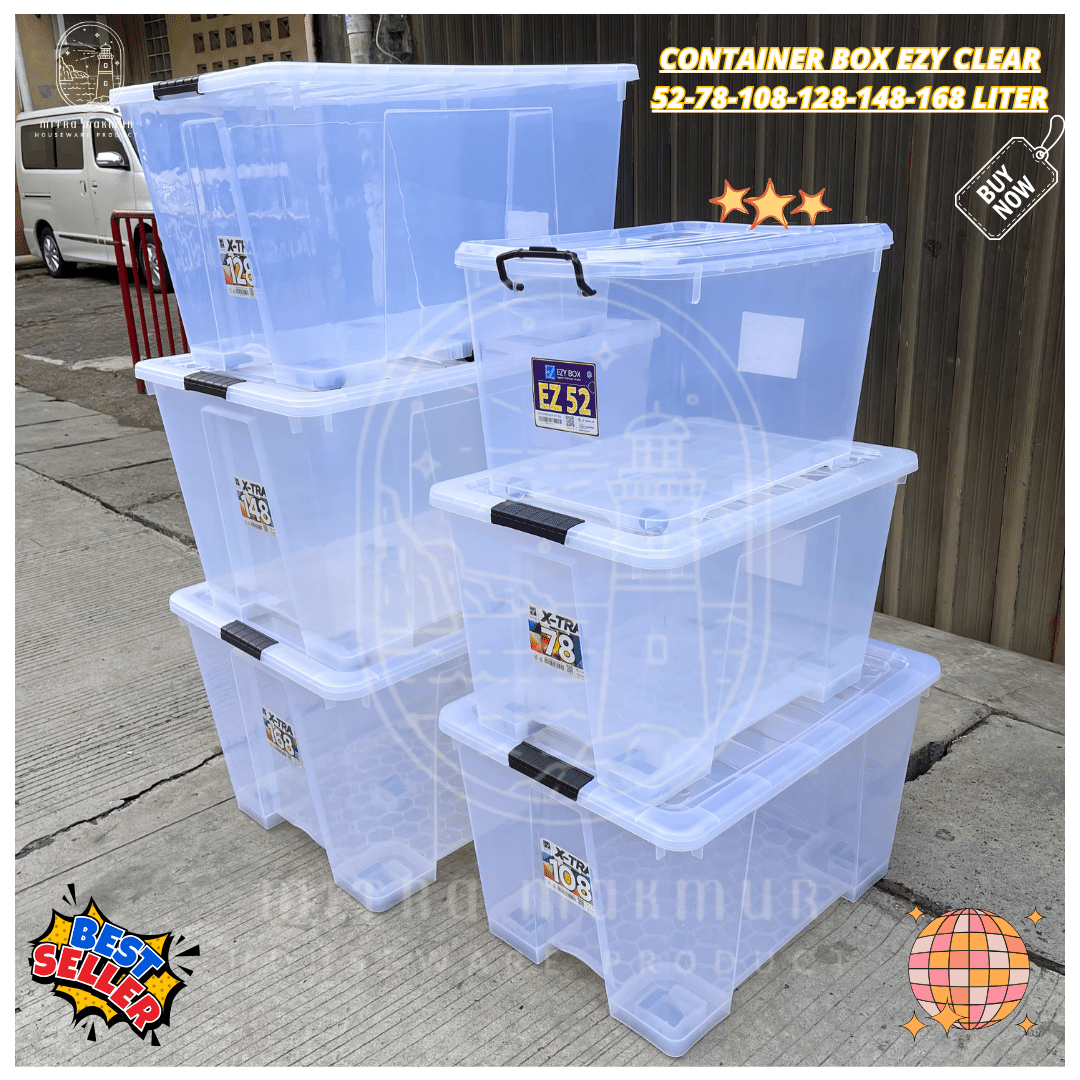 KONTAINER BOX PLASTIK EZY CONTAINER BOX PENYIMPANAN BARANG SIZE 25 30 ...
